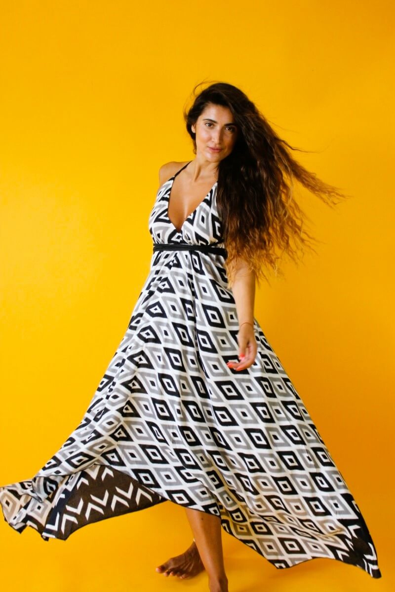 HDR-504 Rayon Long Dress — Cosmosyr