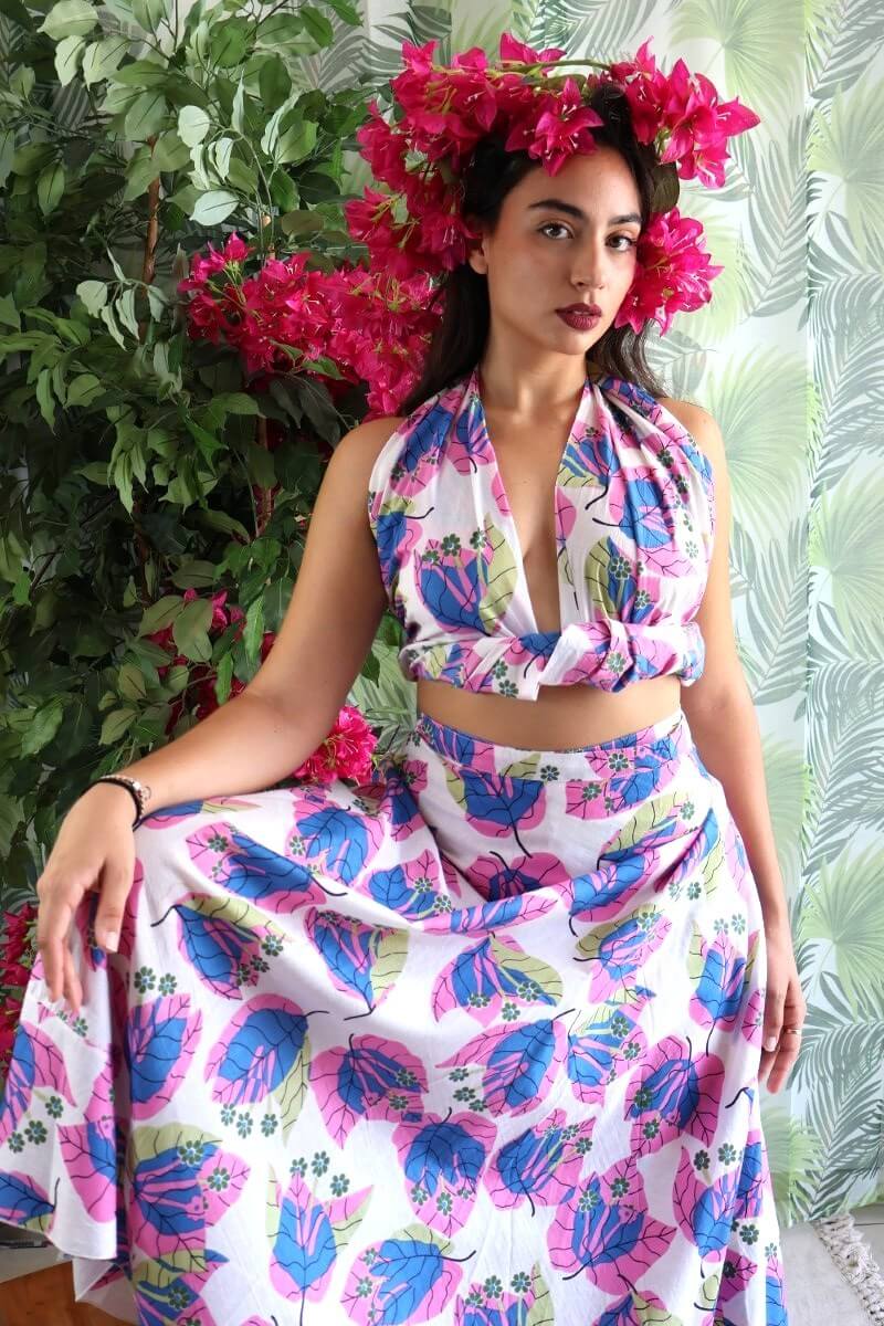 WPC-17 Wrap Skirt Bougainvillea — Cosmosyr