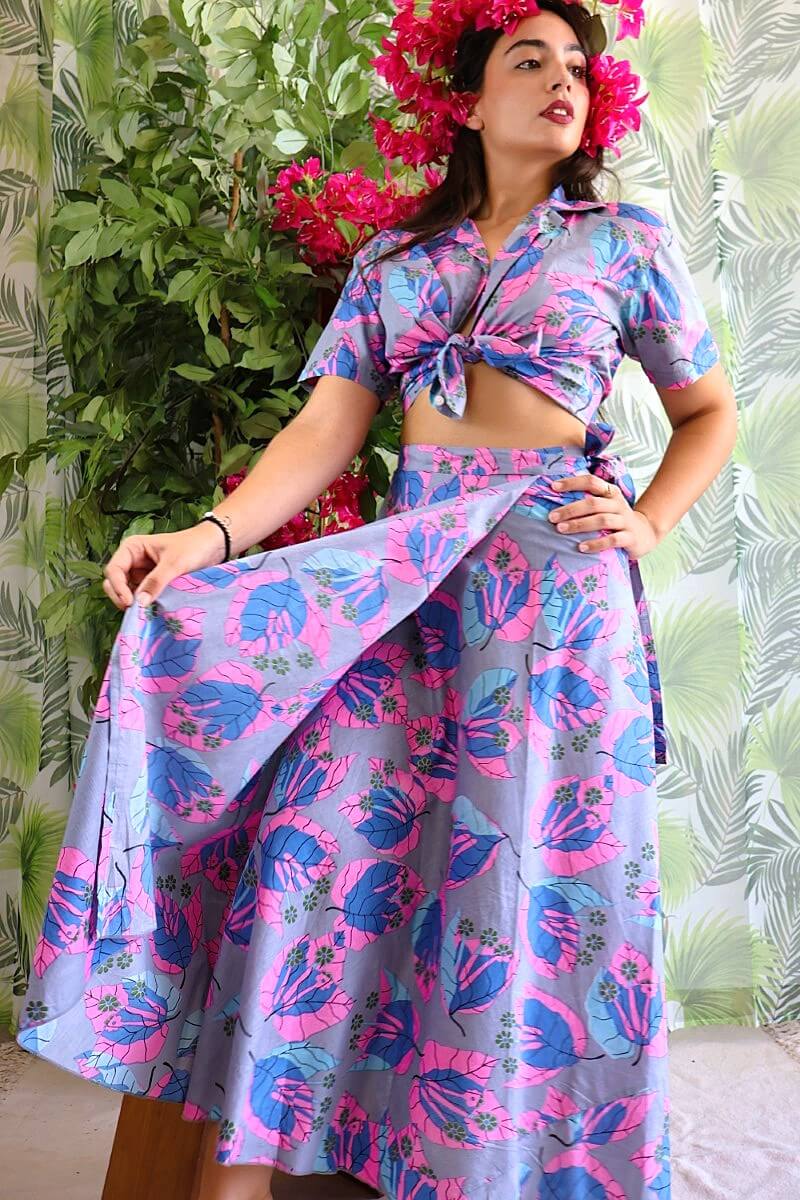 WPC-17 Wrap Skirt Bougainvillea — Cosmosyr